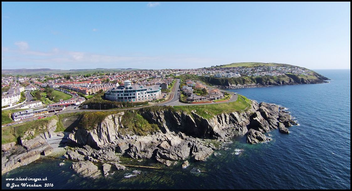 Aerial view of Onchan Head, Isle of Man 14/5/16
